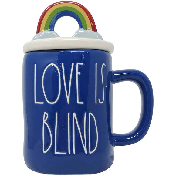 Rae Dunn | Kitchen | Rare Nwt Rae Dunn Love Is Blind Ceramic Mug W Lid ...